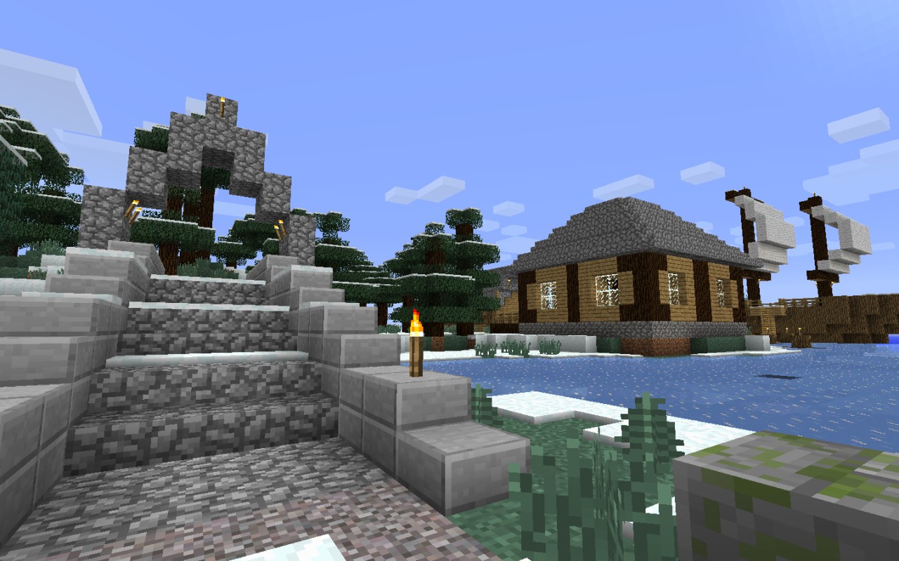 Riverwood inspired village Minecraft Map