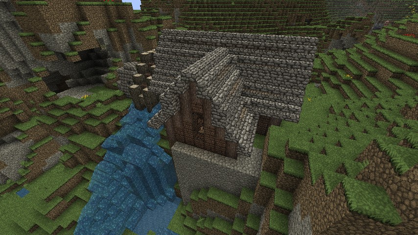 My first try at a Waterwheel Minecraft Map
