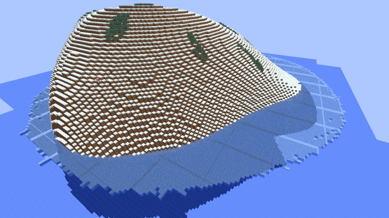 Three islands /w volcano and a snowcovered island Minecraft Map