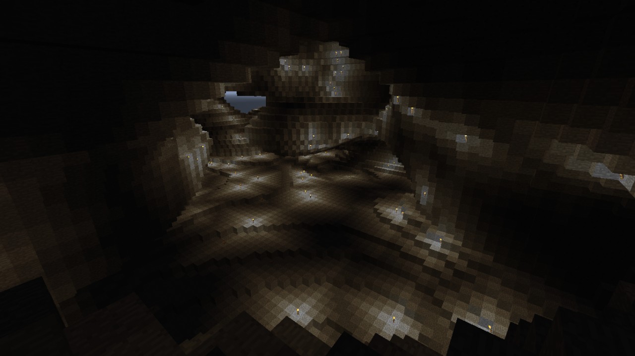 an epic cave Minecraft Map