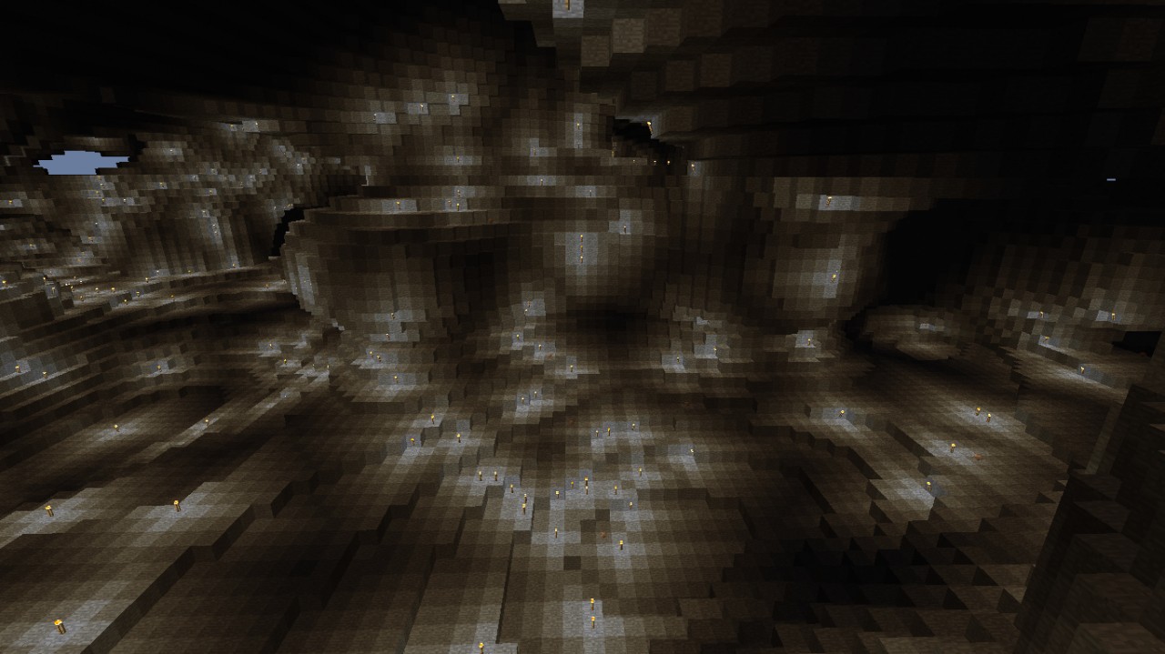 an epic cave Minecraft Map