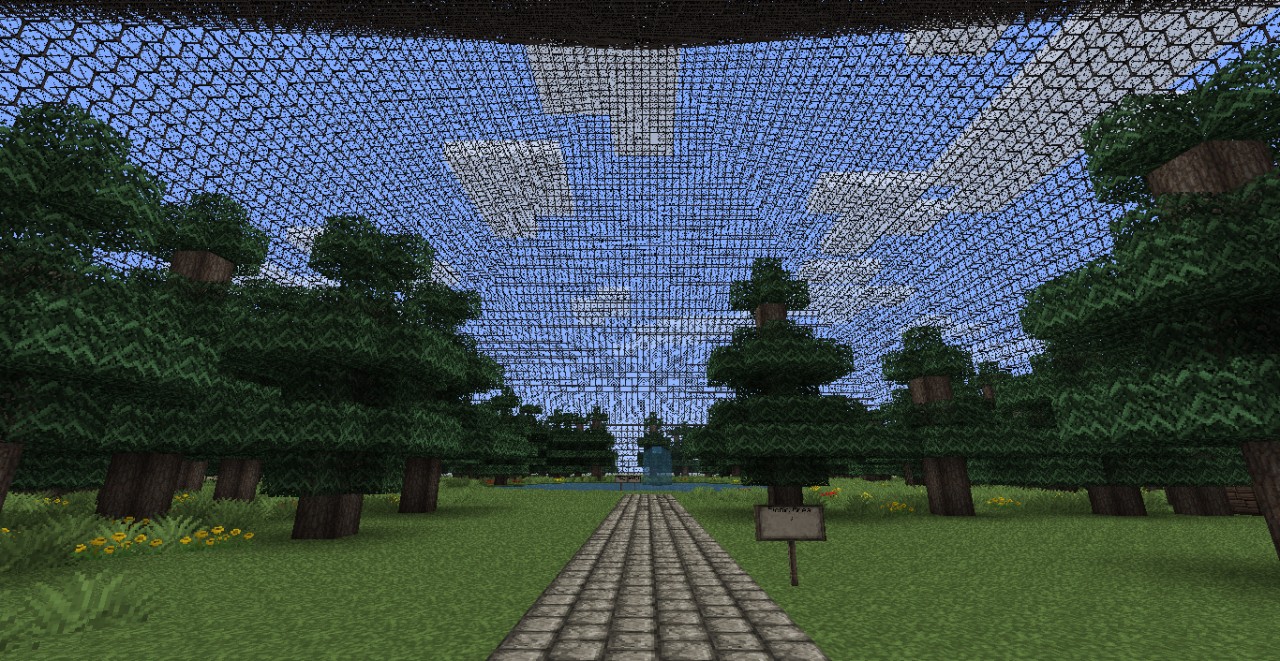Giant glass bio-pyramid Minecraft Map