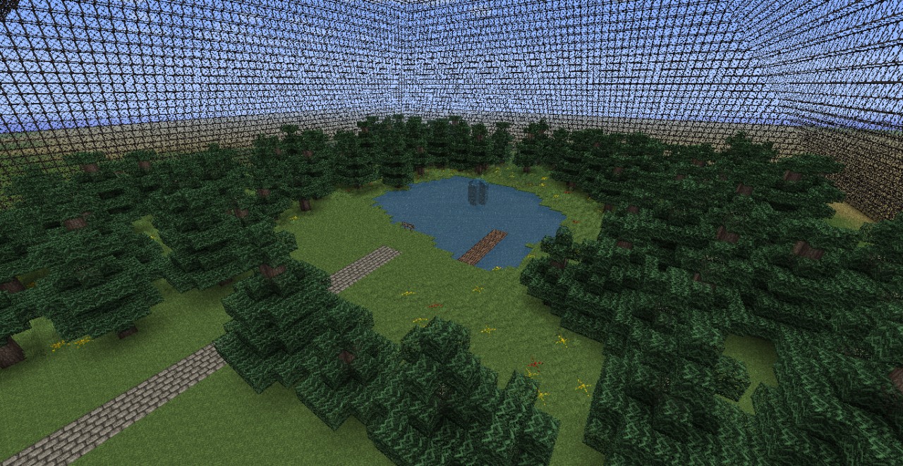 Giant glass bio-pyramid Minecraft Map