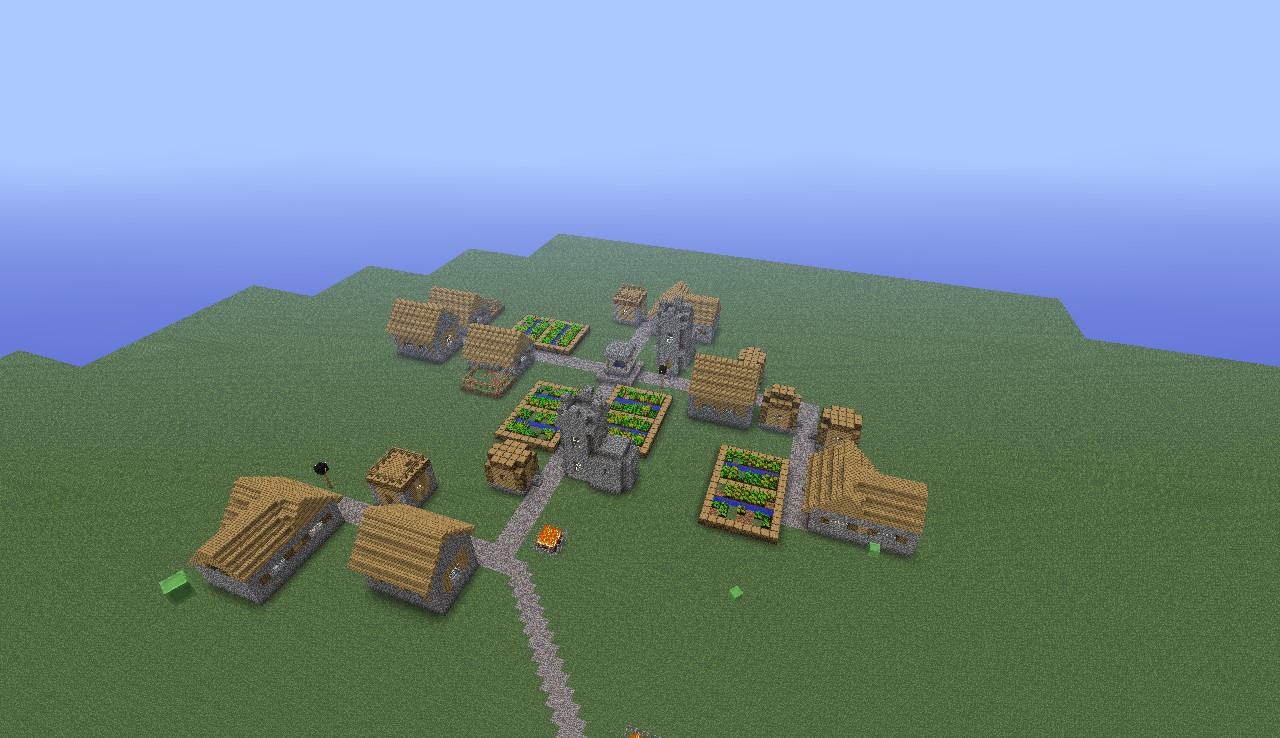 Basic Village/Starting Area Minecraft Map