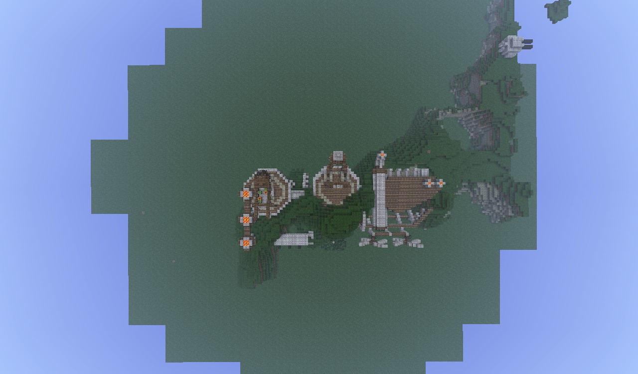 steampunk powerplant and supply station Minecraft Map