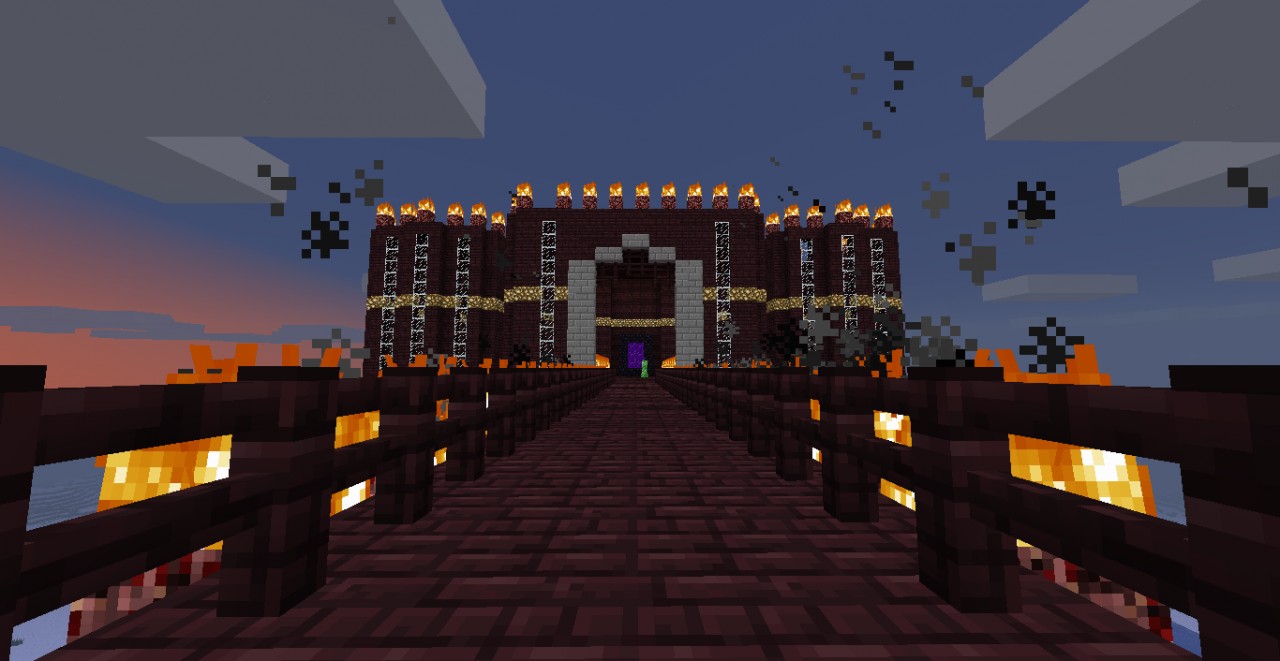 Floating Nether Castle Minecraft Map