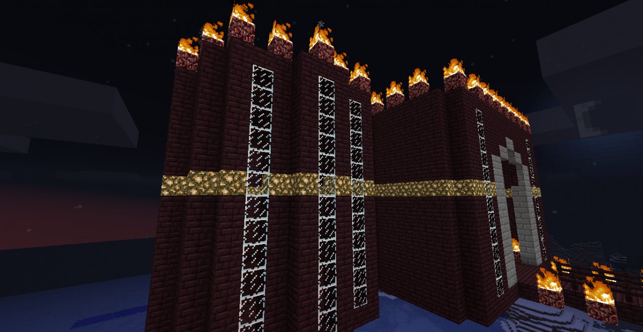 Floating Nether Castle Minecraft Map