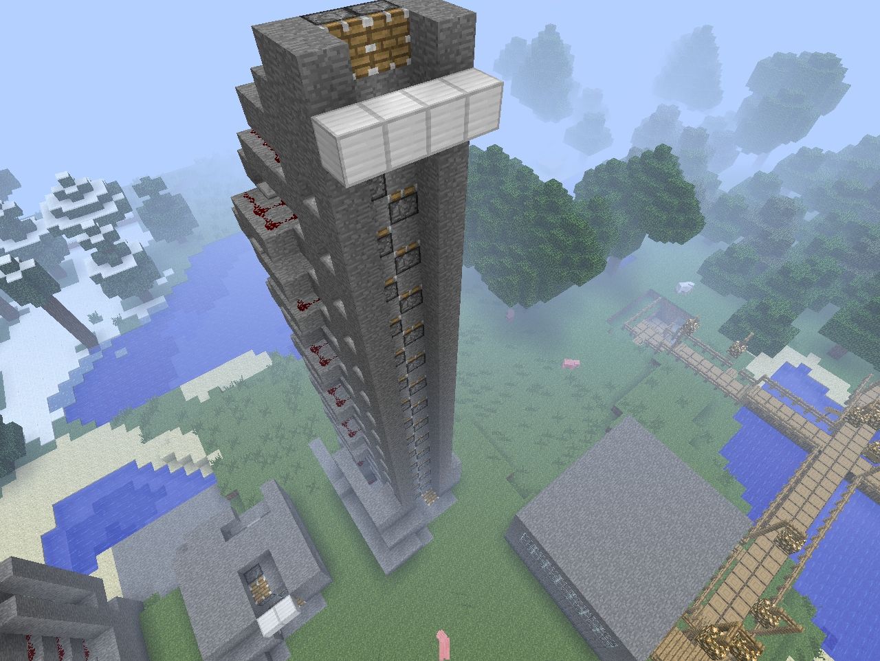 PISTON ELEVATOR, Three sizes! Minecraft Map