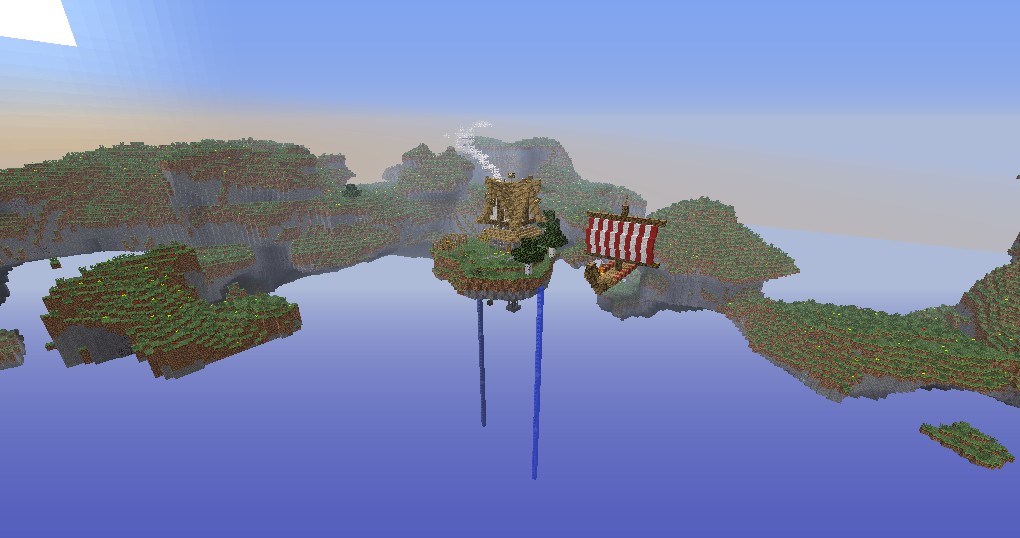 Nord House and Viking Longboat Minecraft Map