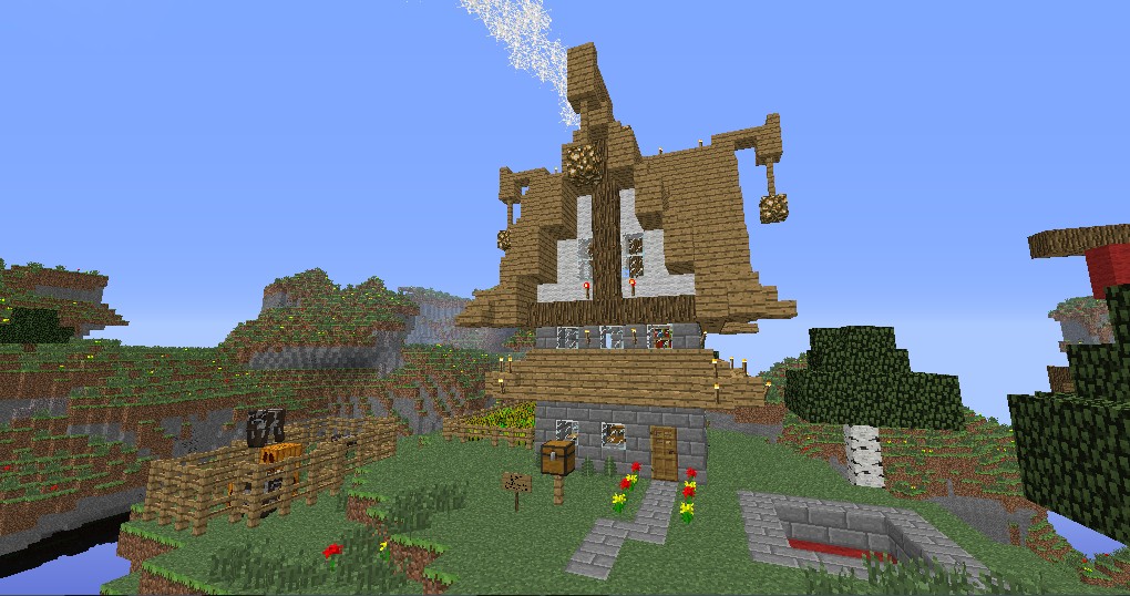 Nord House and Viking Longboat Minecraft Map