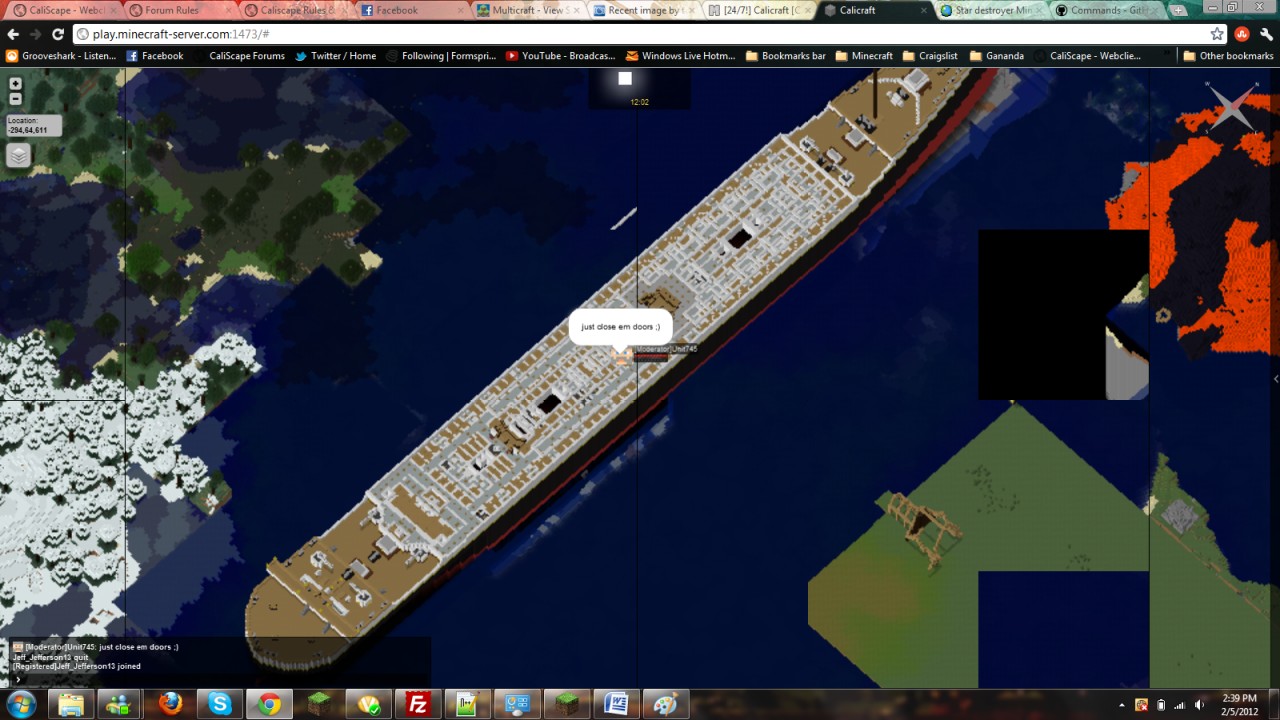 1:1 interior RMS Titanic Minecraft Map