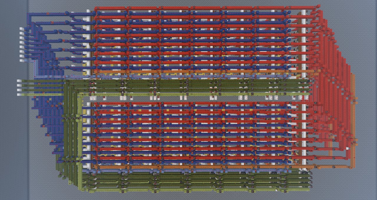 16 x 8 bit register file (1x write, 2x read) Minecraft Map
