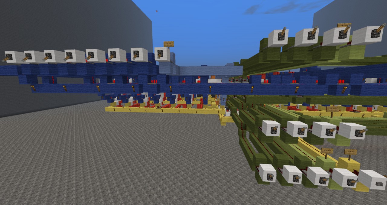 16 x 8 bit register file (1x write, 2x read) Minecraft Map