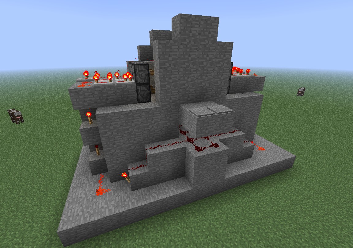 Redstone series- Flat hidden piston doorway Minecraft Map