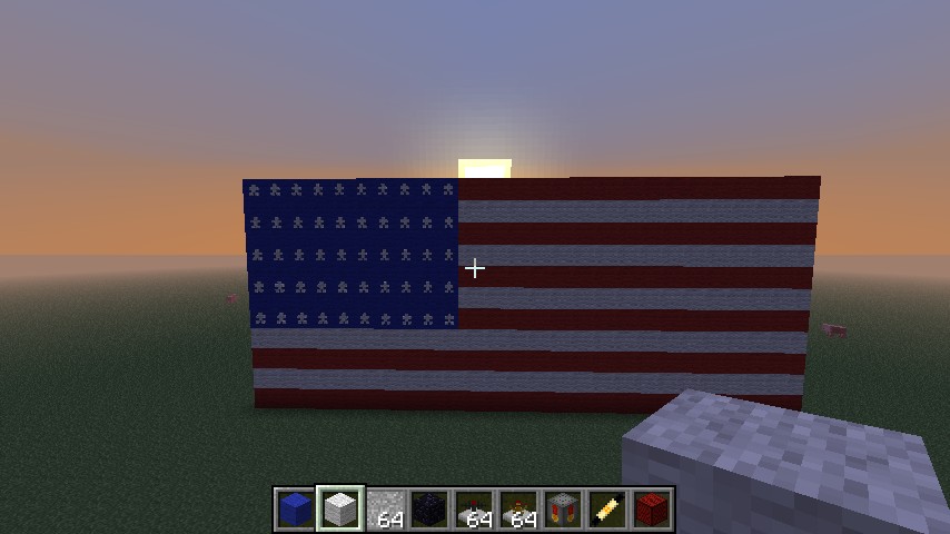 Waving american flag Minecraft Map