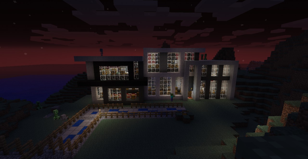 Modern House or Shop. Minecraft Map