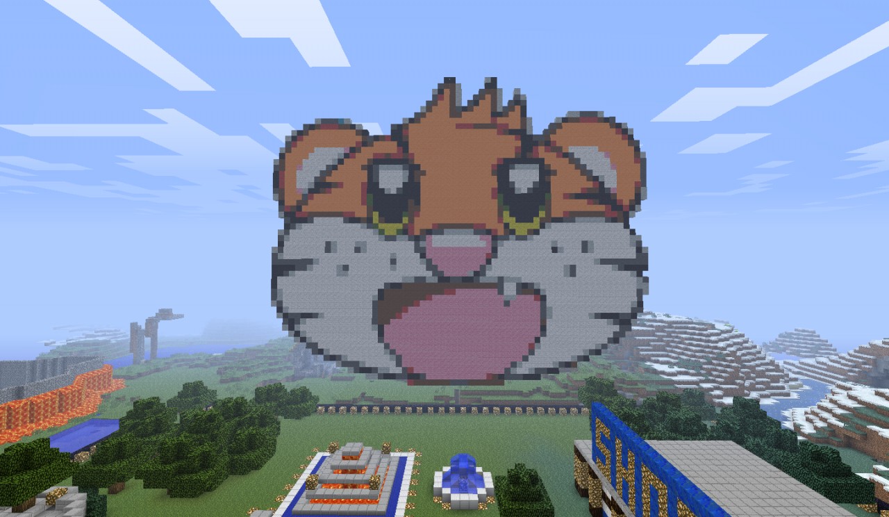 Pixel art Minecraft Map