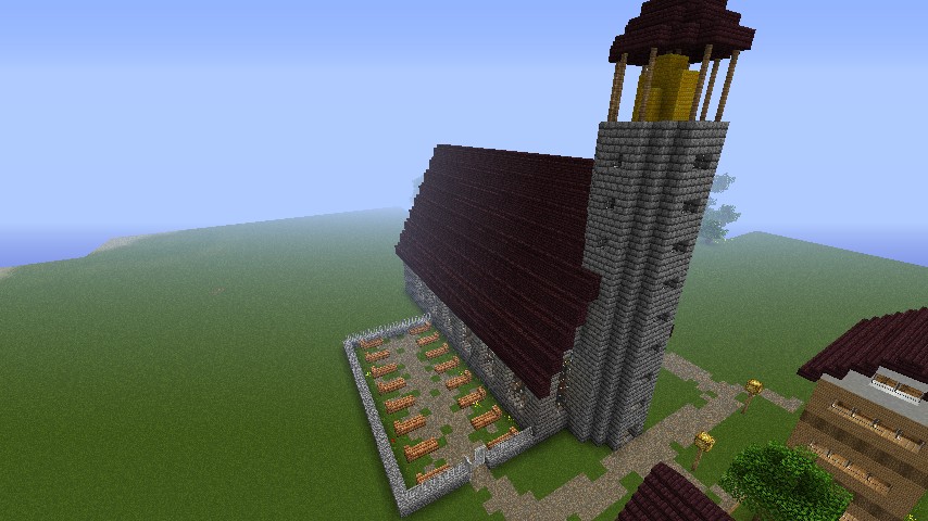 Mittelalterliche Kirche (+Friedhof) Minecraft Map