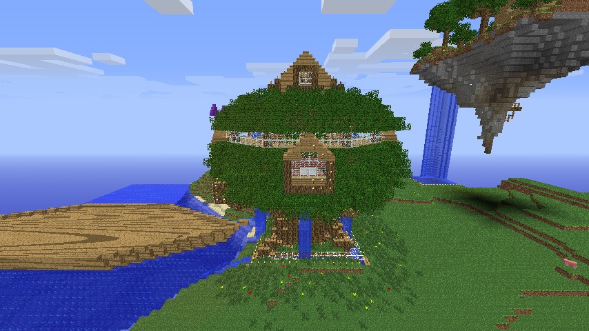 awesome treehouse Minecraft Map