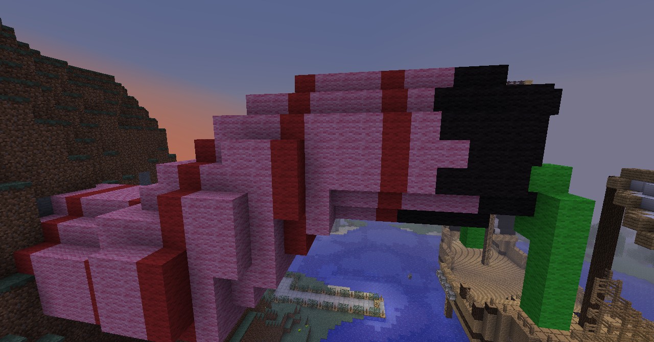 Big Build Giant WORM! Built by Kurd Minecraft Map