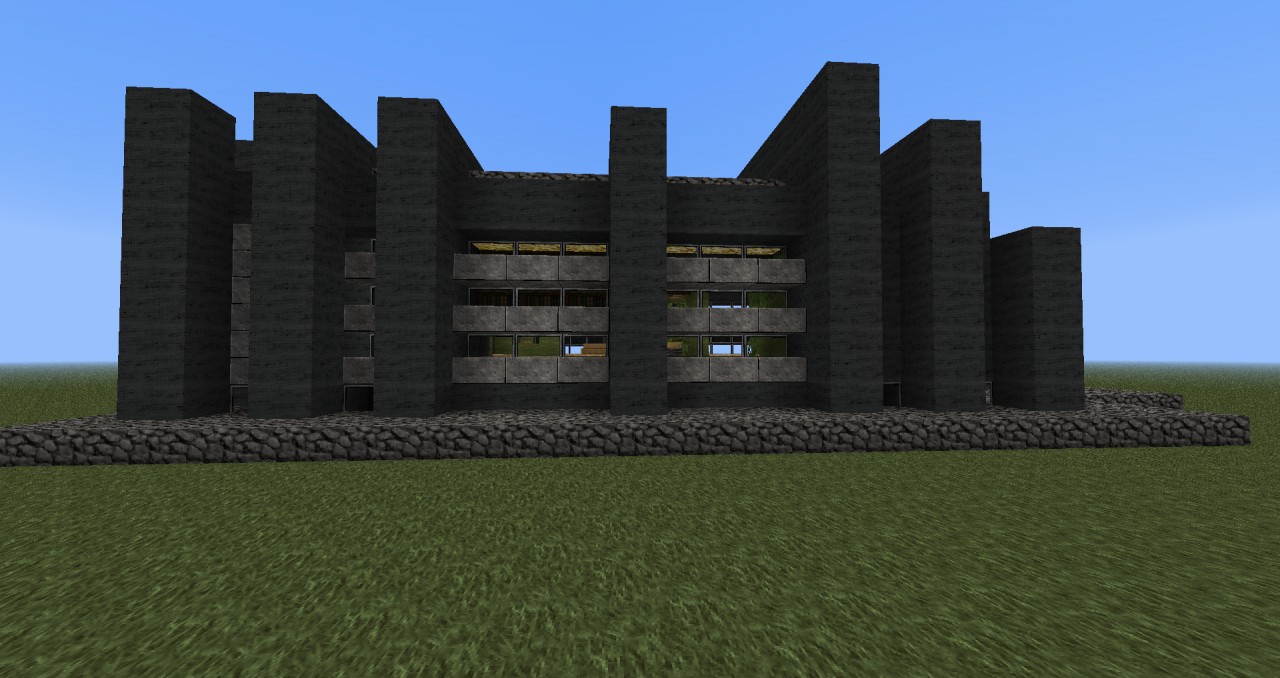 black modern house 4 Minecraft Map