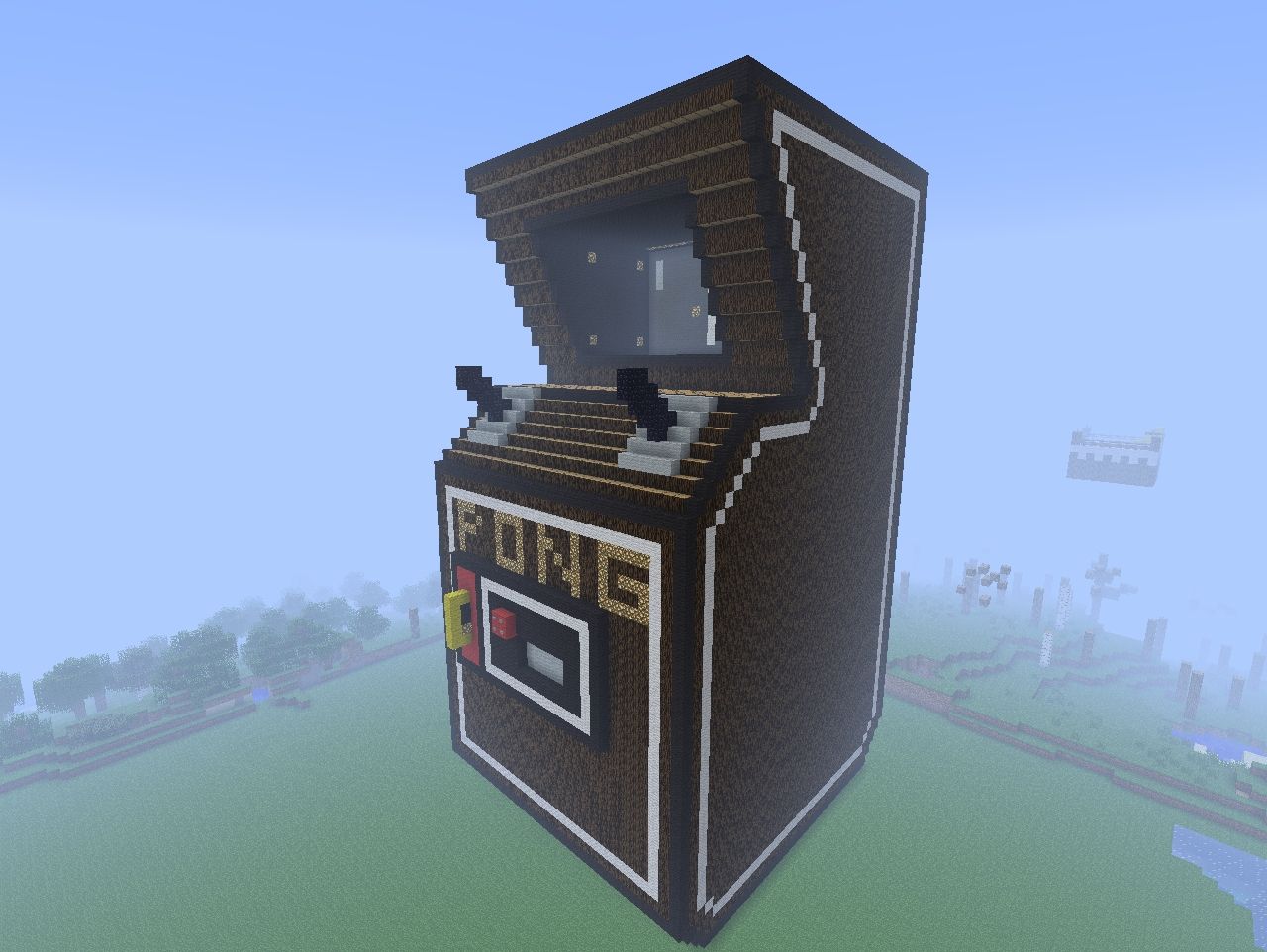 [Minecraft]Pong Arcade Game. Minecraft Map