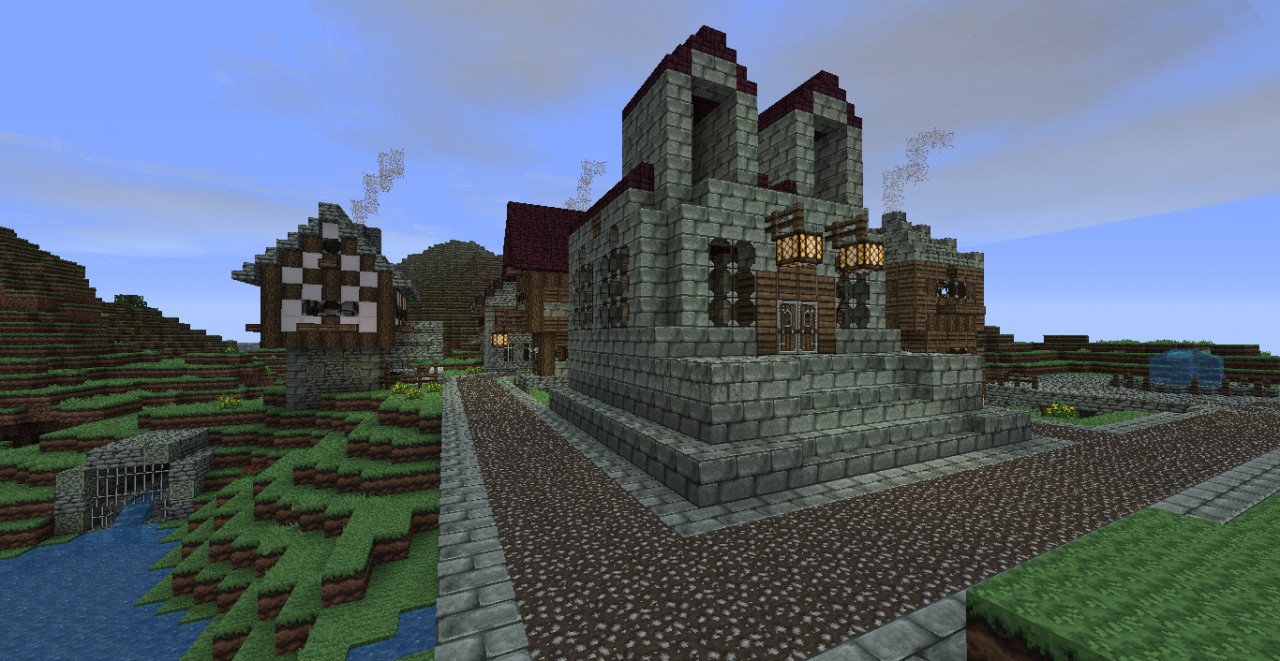 Small medieval village Minecraft Map