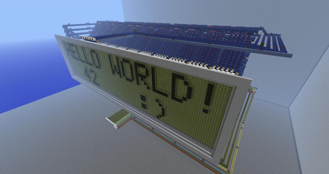 12x2 character (5x8 pixel) alphanumerical display Minecraft Map