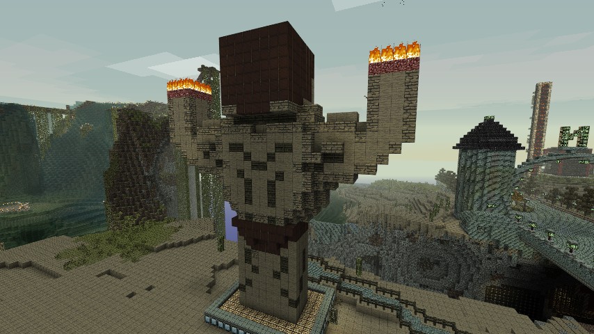 Arnold Schwarzenegger Statue Minecraft Map