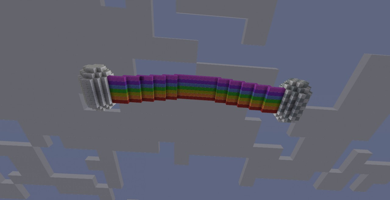 Full Rainbow with Clouds Minecraft Map