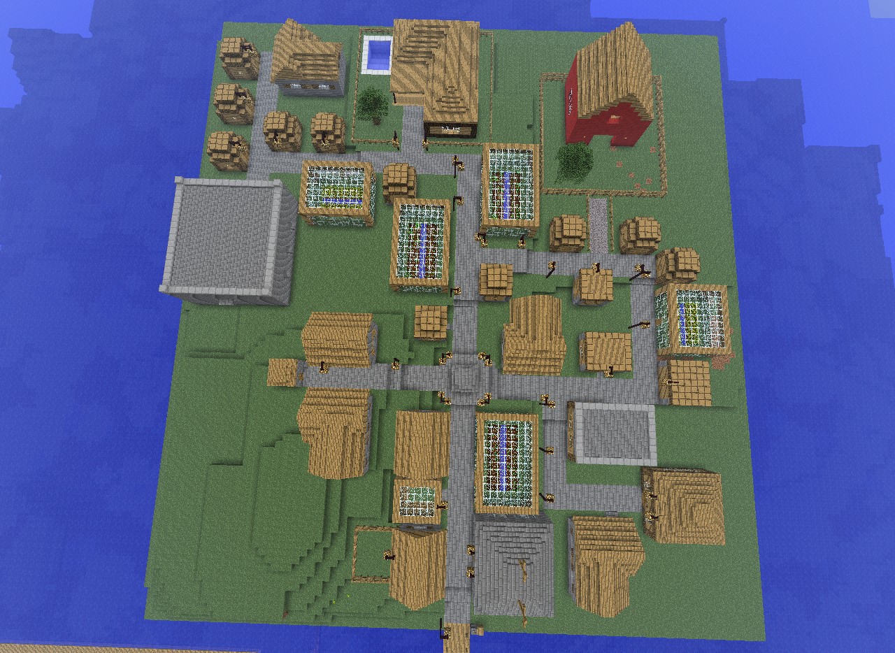 Huge village and mannor Minecraft Map