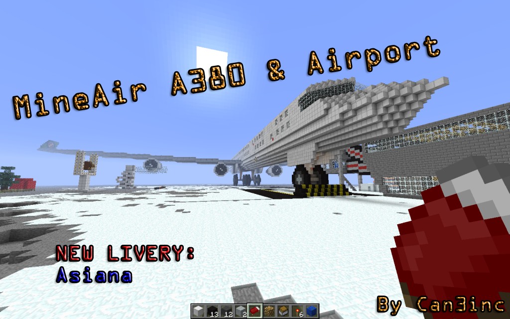 Airplane and Airport in minecraft Minecraft Map
