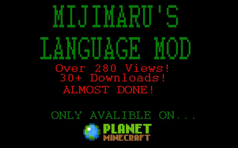 *~*Mijimaru's Language Mod*~* Minecraft Mod