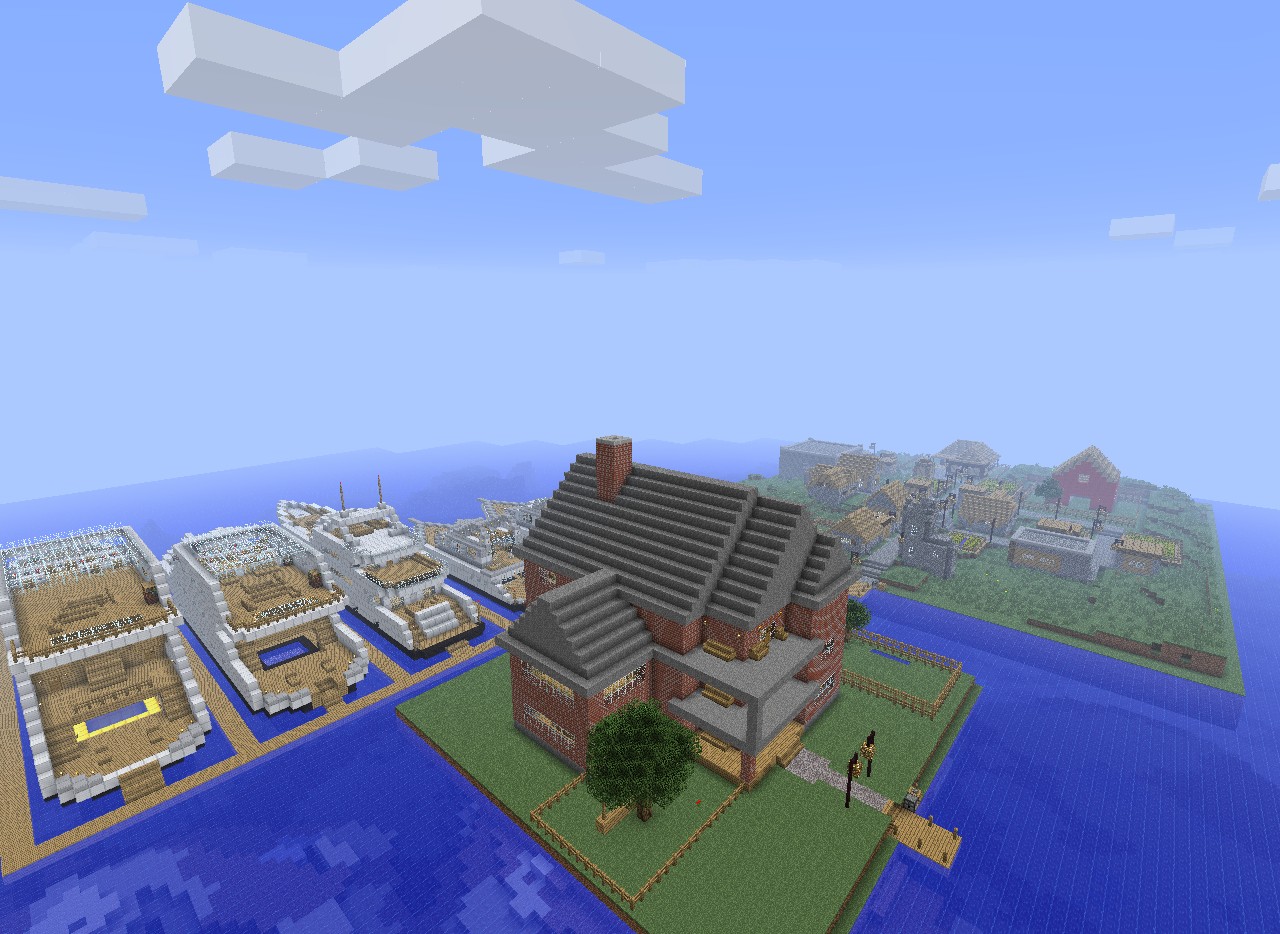 Huge village and mannor Minecraft Map