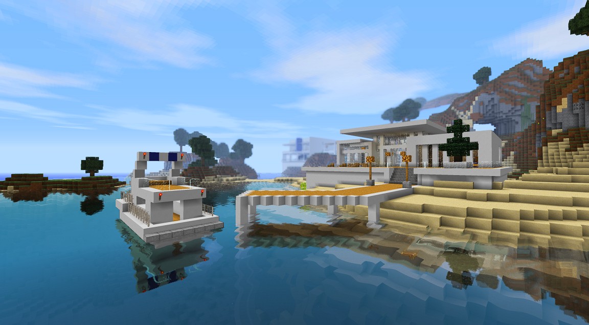 Modern House - Beach Project [Waterways][Updated!] Minecraft Map