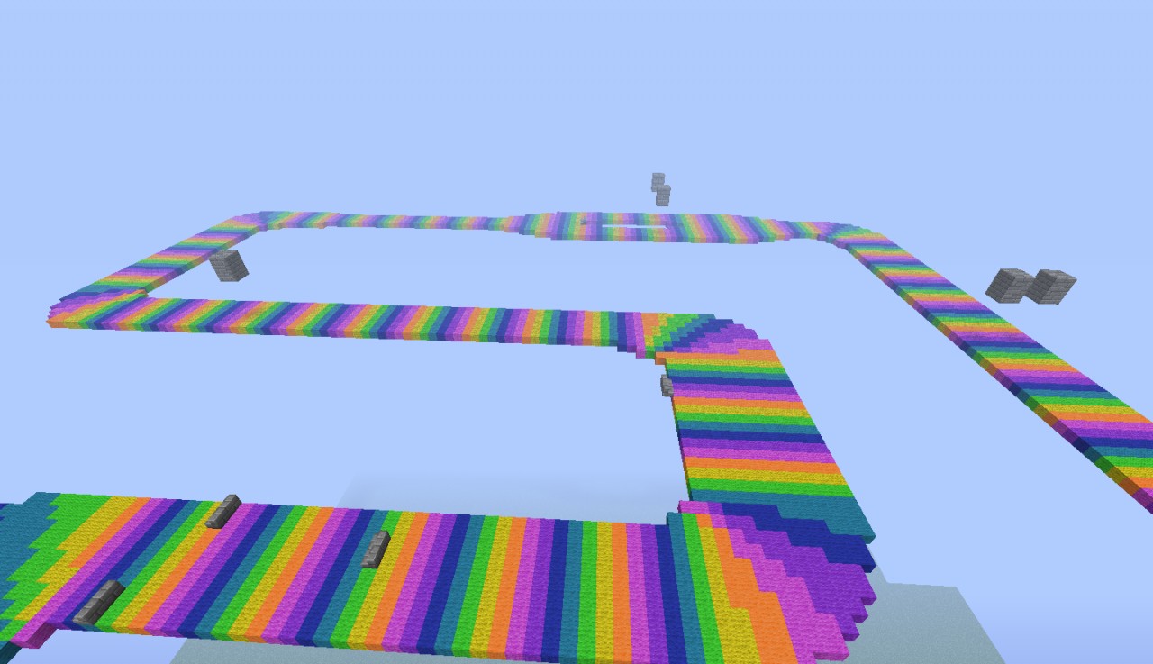 SNES Rainbow Road Minecraft Map