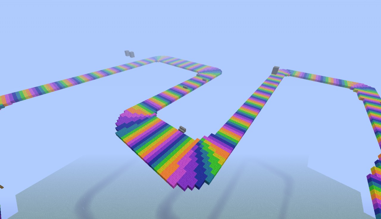 SNES Rainbow Road Minecraft Map