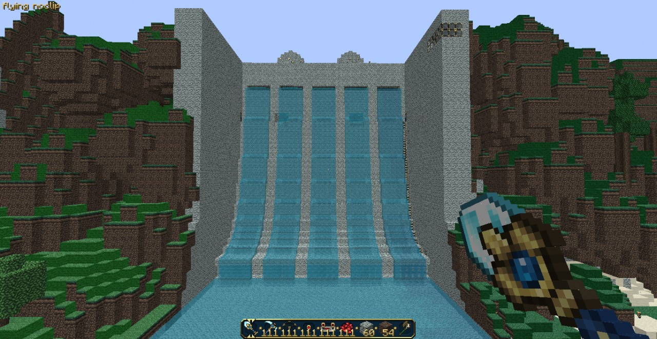 dam with city WIP Minecraft Map