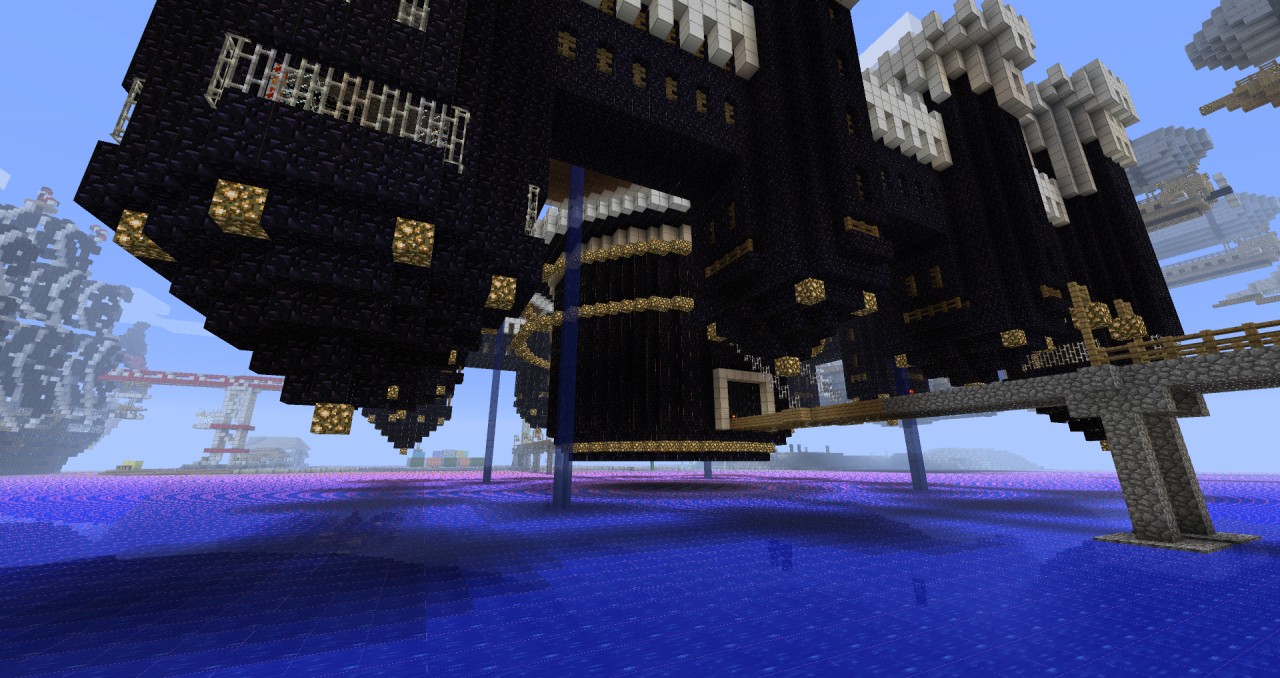 Black Floating castle Minecraft Map