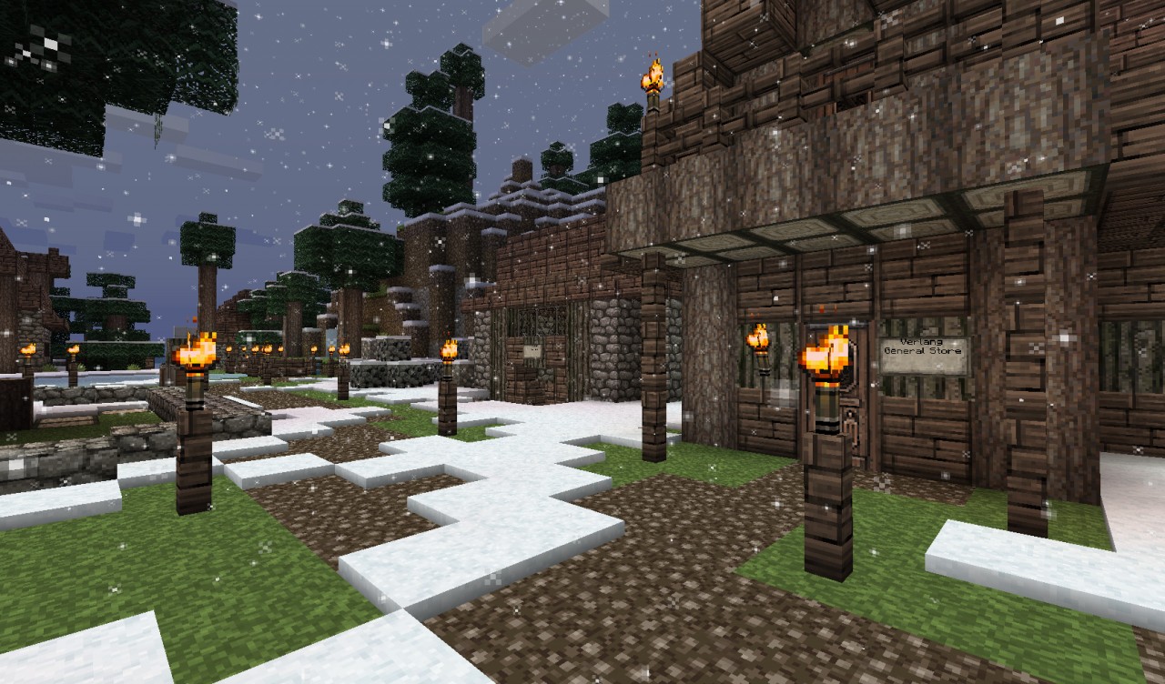 My servers small snow village Minecraft Project