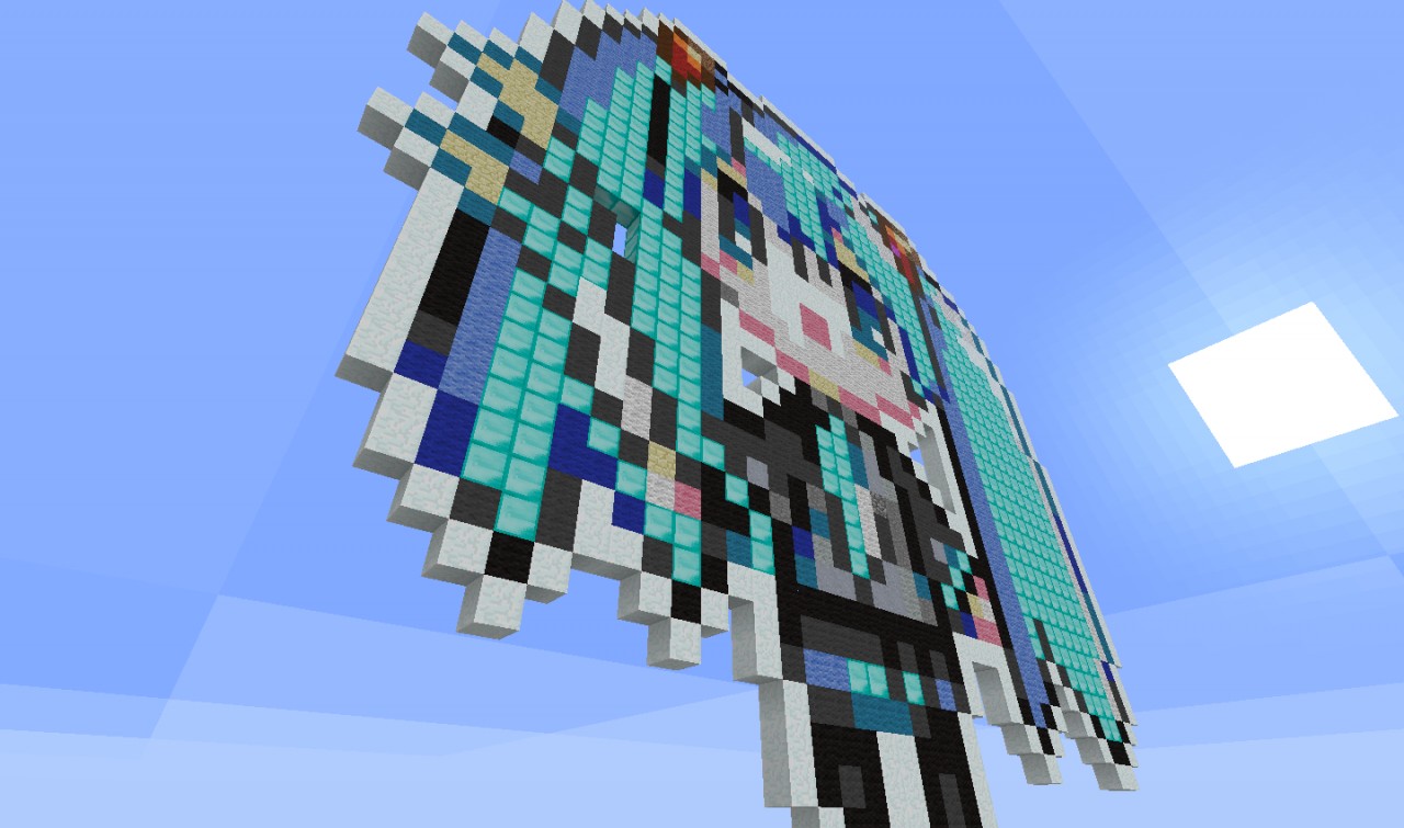 Hatsune Miku pixel art 2 Minecraft Map