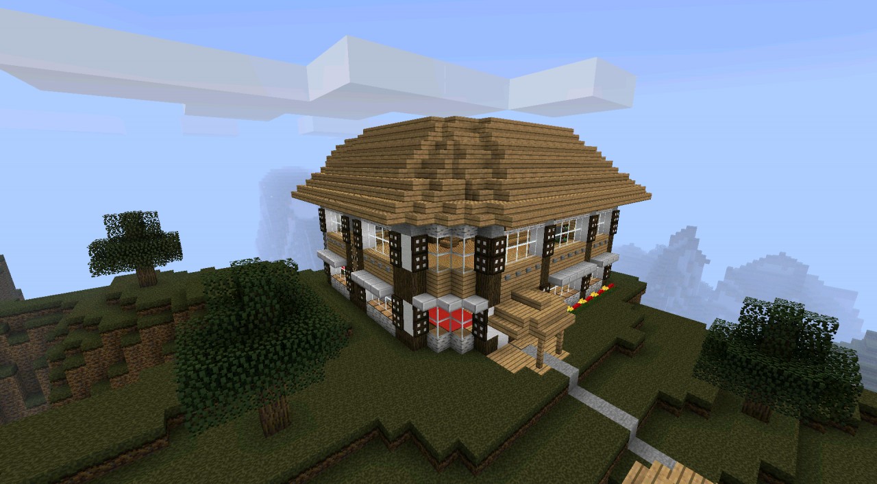 Clifftop house Minecraft Map