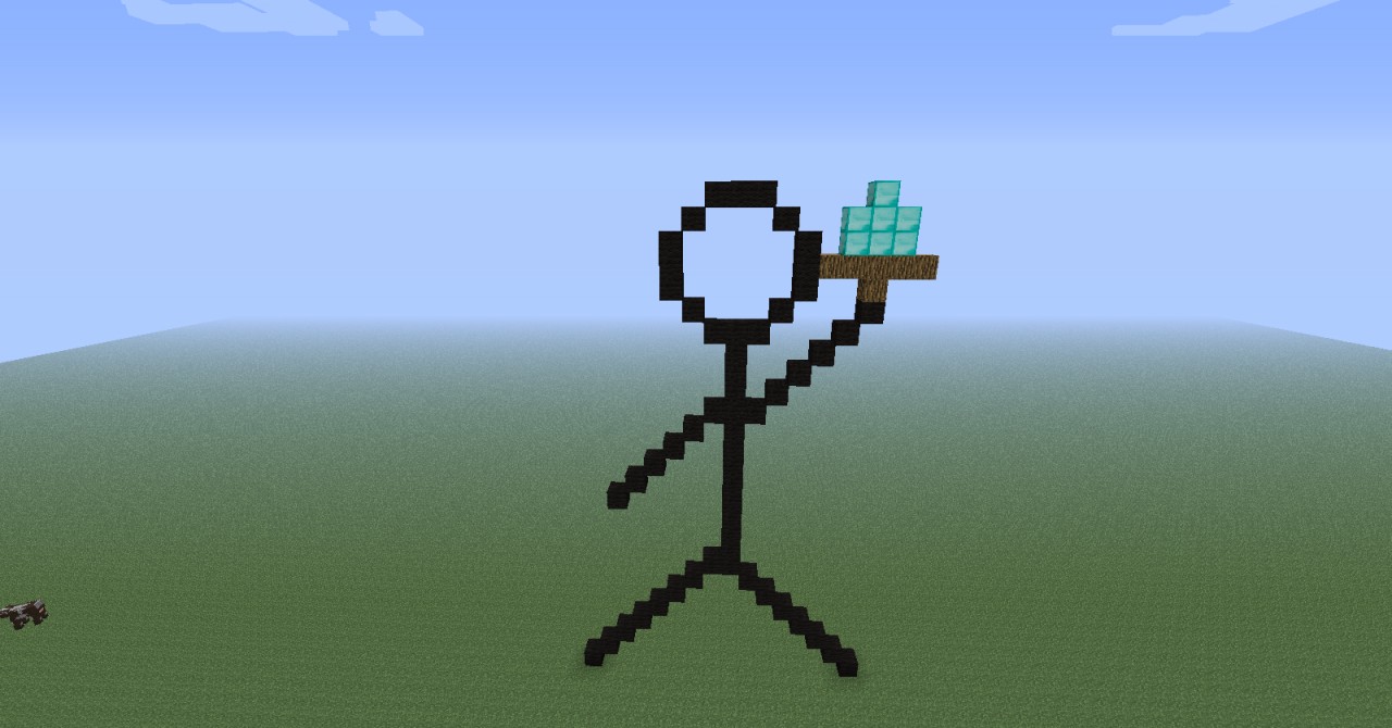 Diamond Armor Man V.s Stickman Minecraft Map