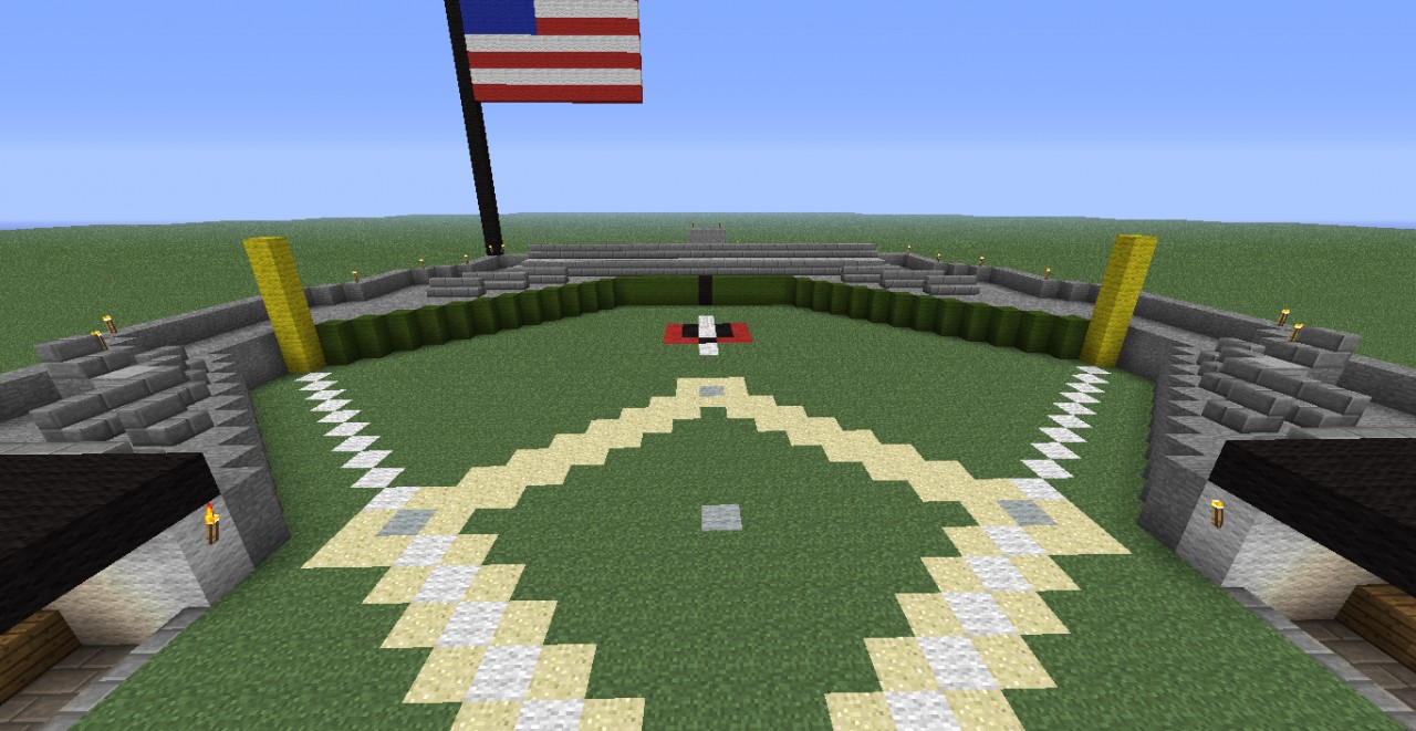 Baseball Stadium v2 (Roofed) Minecraft Map