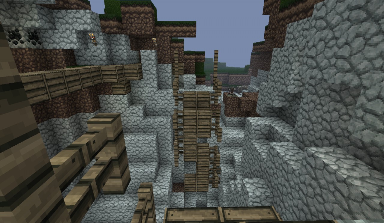 3D Art - Broken Bridge Minecraft Map