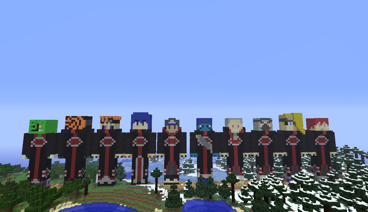 Naruto - Tobi Akatsuki Statue Minecraft Map