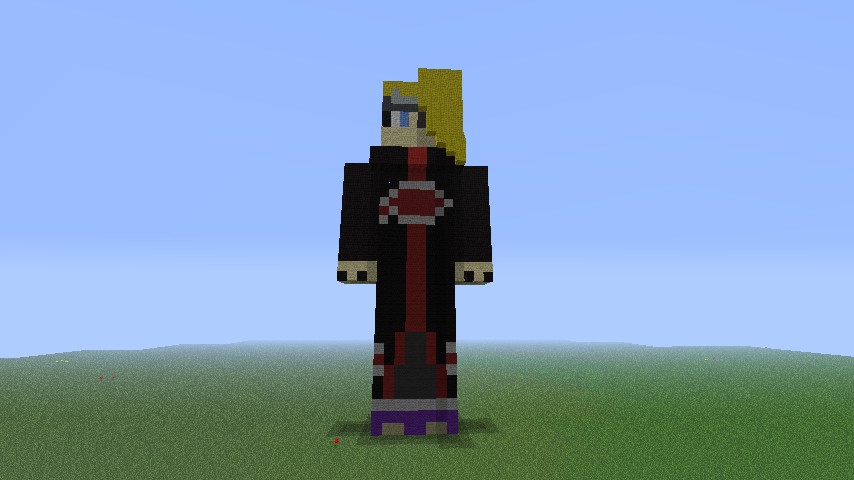 Naruto - Deidara Akatsuki Statue Minecraft Map