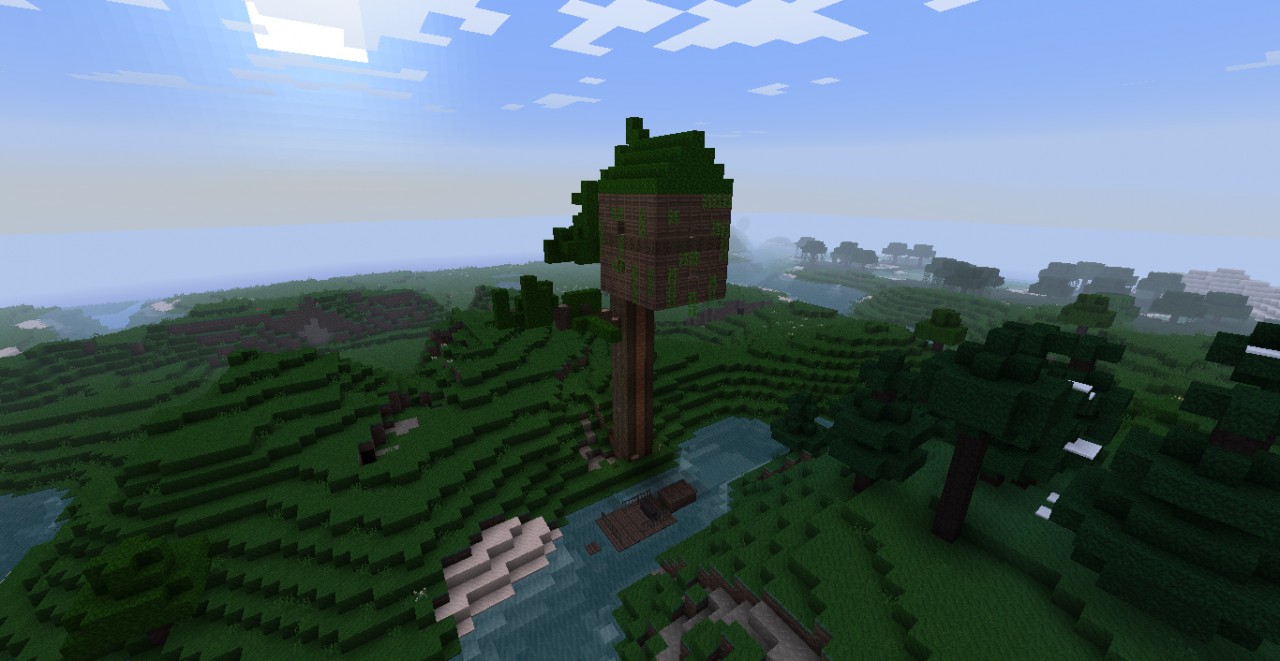 big tree with simple house Minecraft Map
