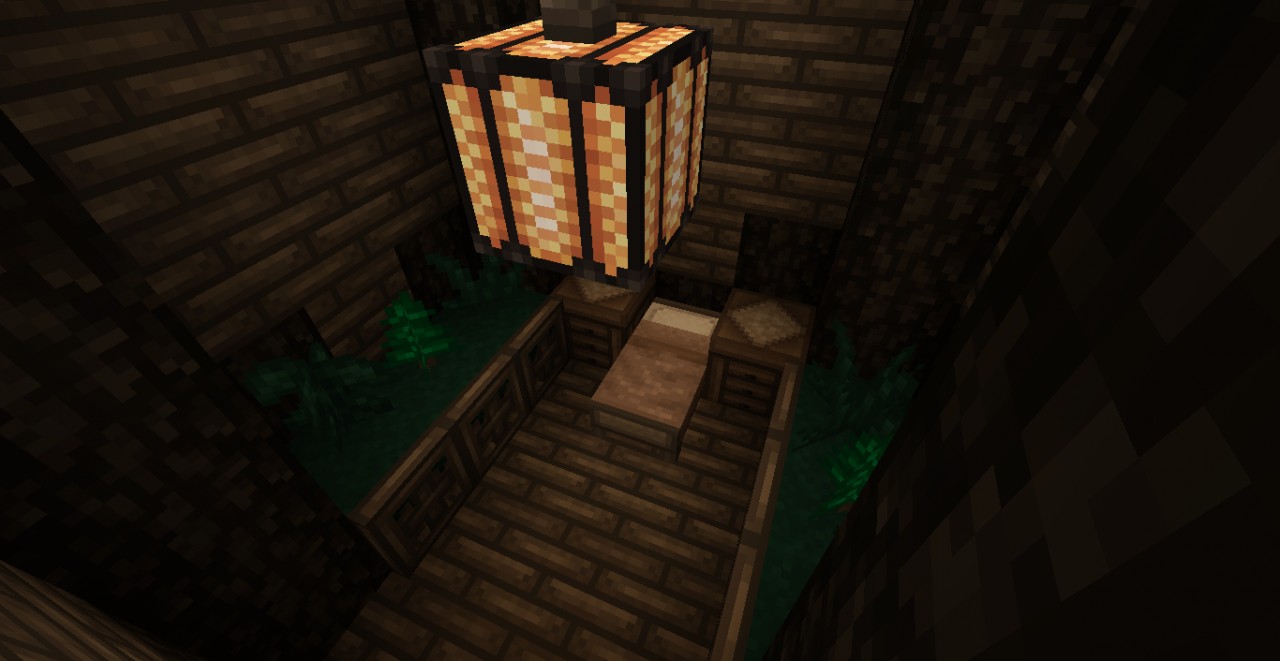 cabin in a pine forest. Minecraft Map