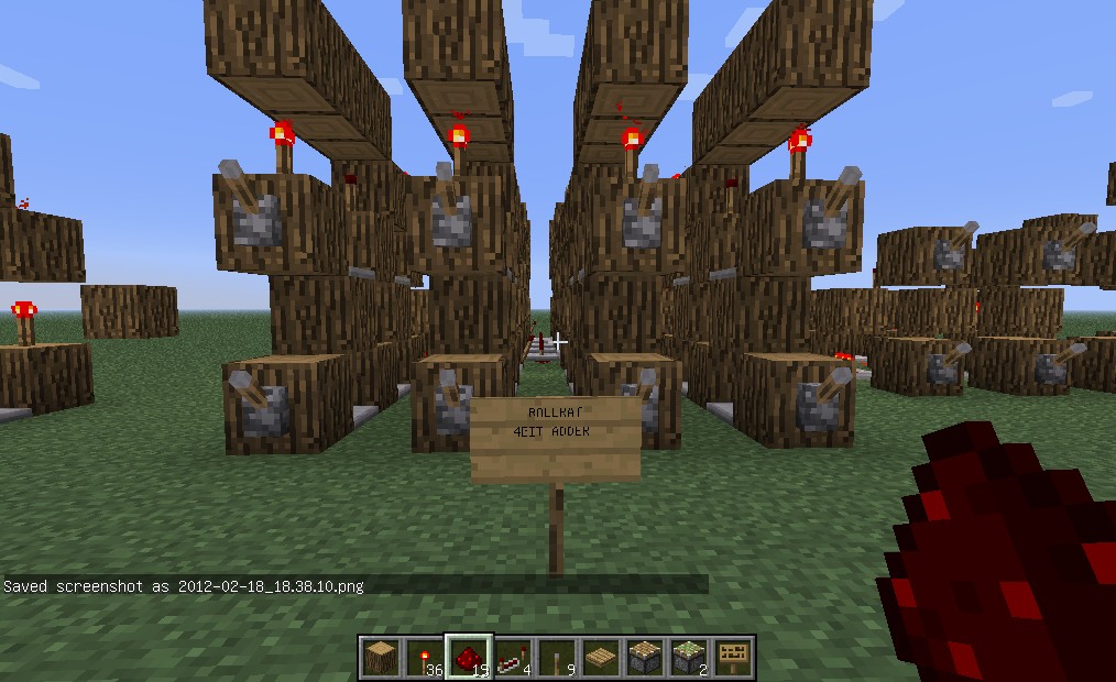 WIDE 4BIT FULL ADDER Minecraft Map